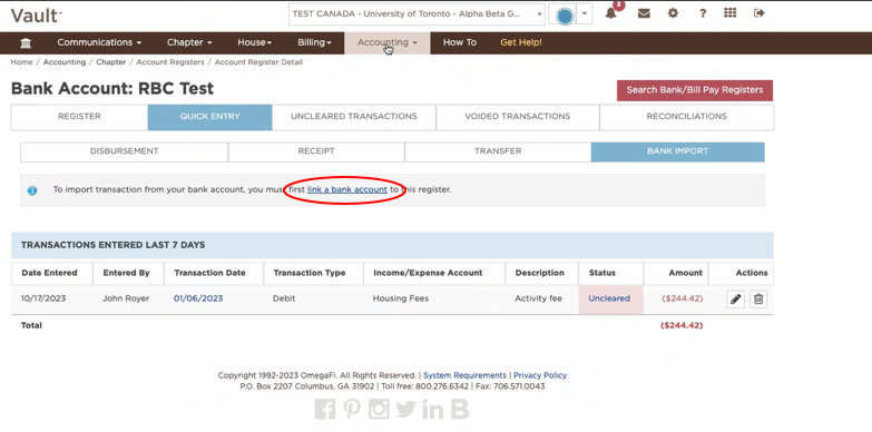 How do I add my external bank account in Vault? – Vault