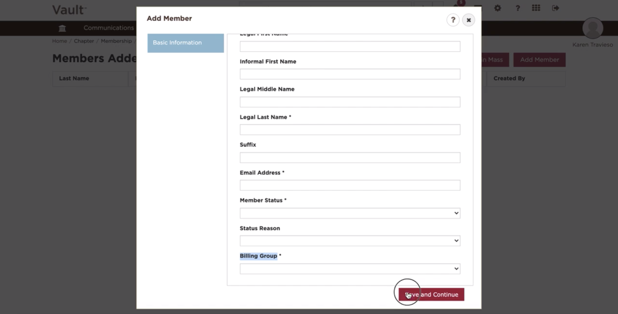 How to add a New Member – Vault