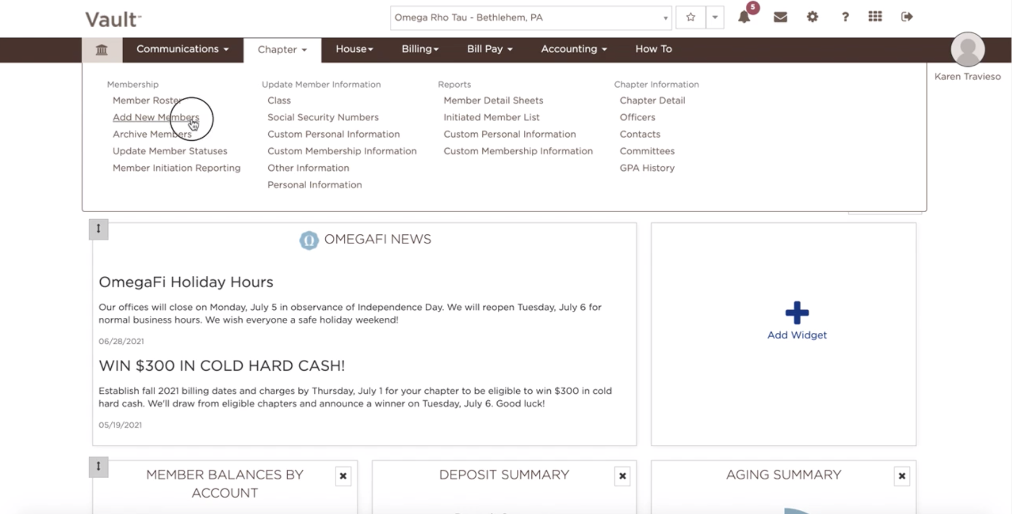 How to add a New Member – Vault