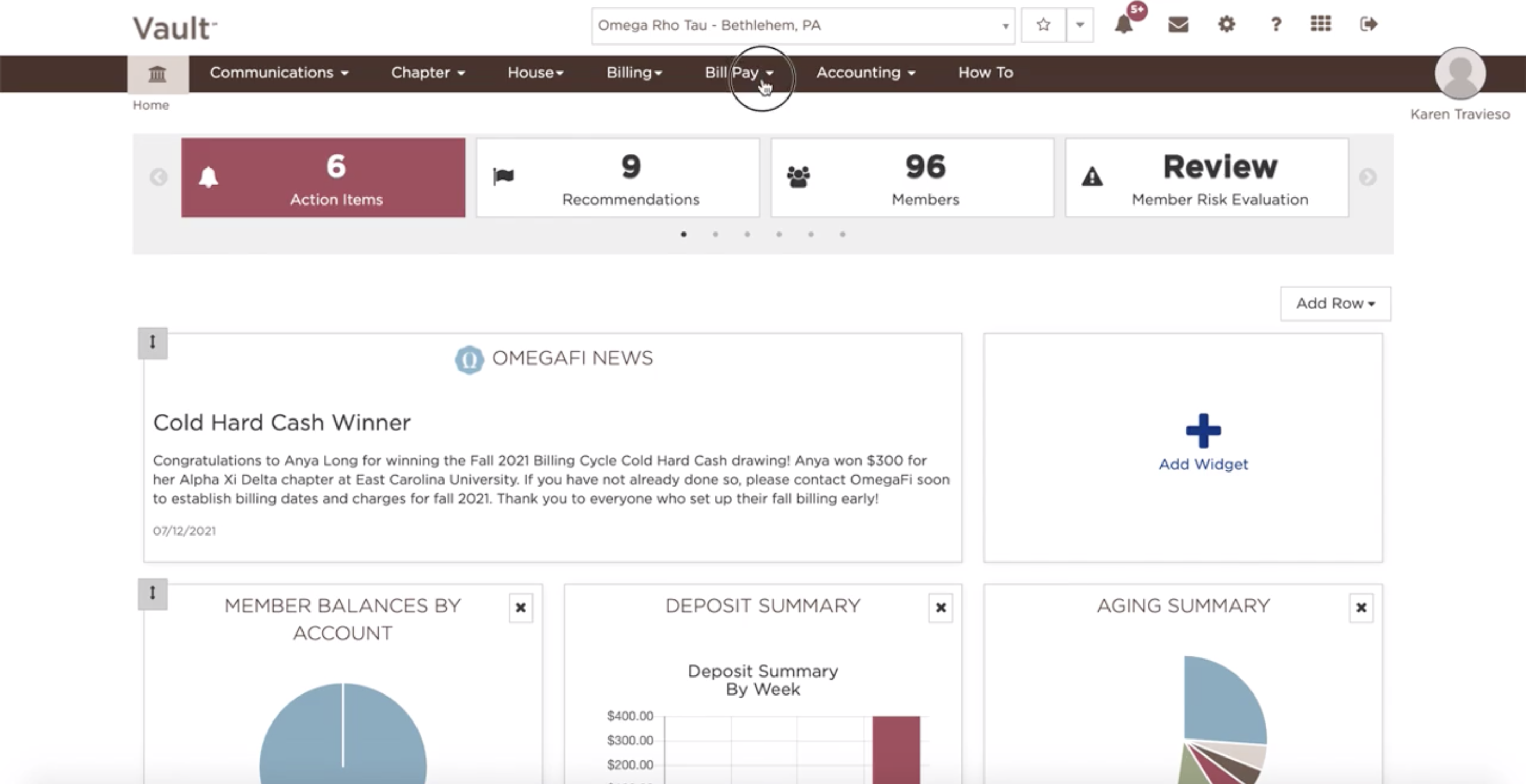 How to do I search a Bill Pay Register? – Vault