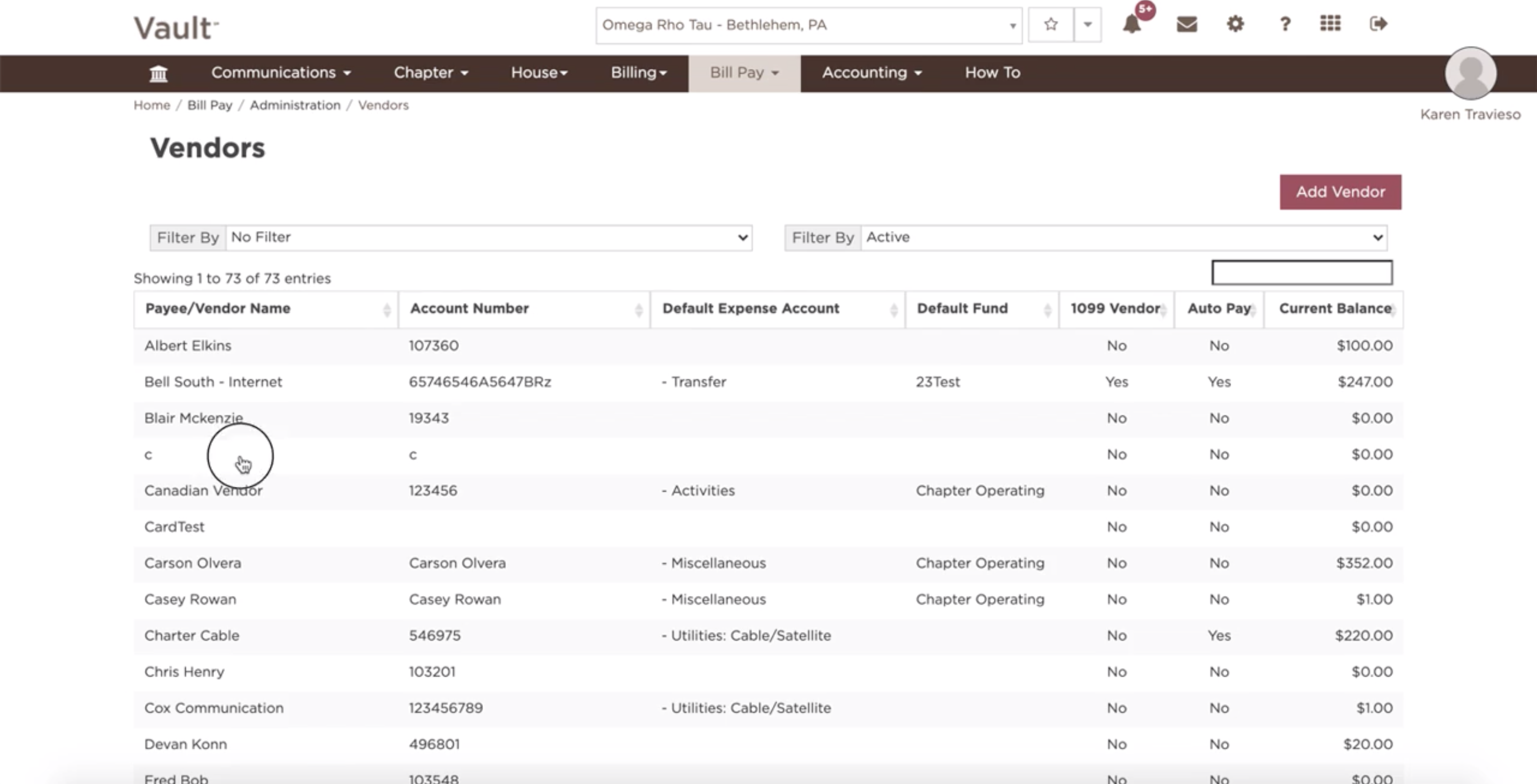 How to edit a Vendor profile – Vault